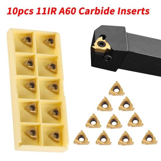 Inserts Cnc Ebtools 10 Pièces Cnc Pointes En Carbure Insère Lame Cutter ...