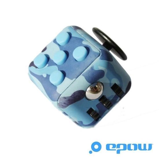 EPOW® Fidget cube Camouflage BLEU - Fidget toy dé Anti Stress & Anxiété ...