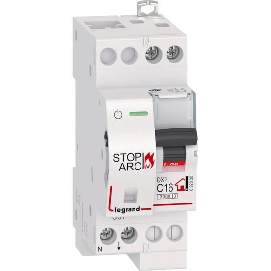 Disjoncteur Legrand DX³ STOP ARC 3000A unipolaire neutre 16A courbe C ...