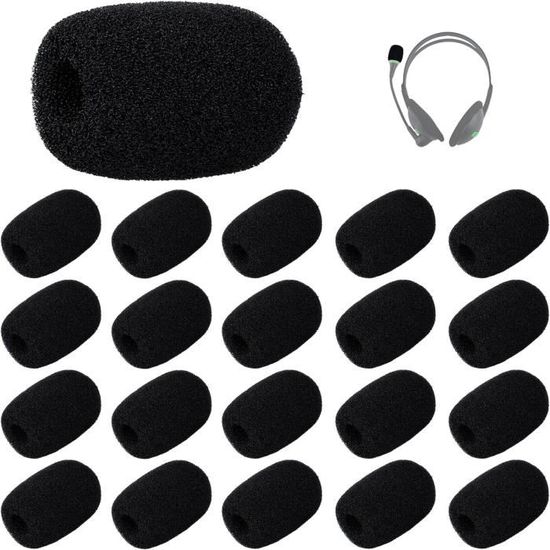 20Pcs Mini Bonnette Micro Cravate Anti Vent, Housses De Microphone En ...