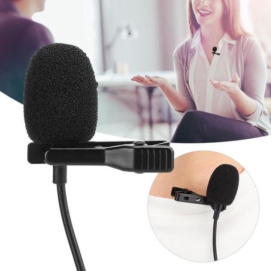 SURENHAP Microphone à pince Petits microphones Tie‑Clip Pocket Phone ...