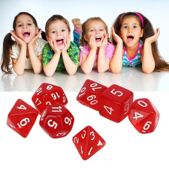 Jeu de dés - VGEBY - Ensemble de 14 dés polyédriques - Chiffres clairs ...