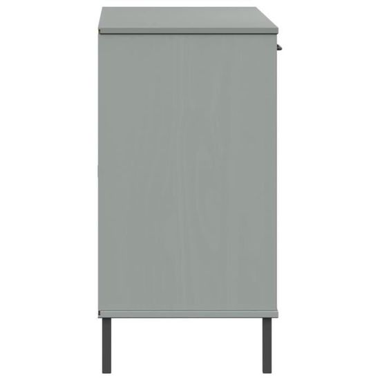 FAN - Buffet avec pieds en métal Gris 113x40x77 cm Bois massif OSLO ...