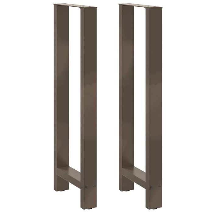 VidaXL Pieds de table de bar en acier naturel, 2 pièces, 50 x (110-111 ...
