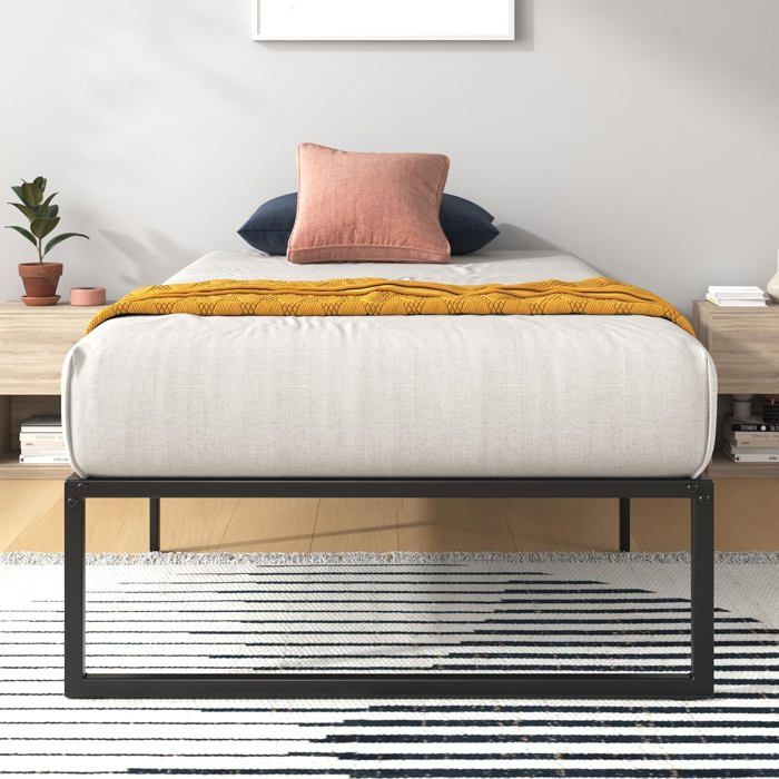 Lit à plateforme - ZINUS - Lorelai - 90 x 200 cm - Hauteur 36 cm ...