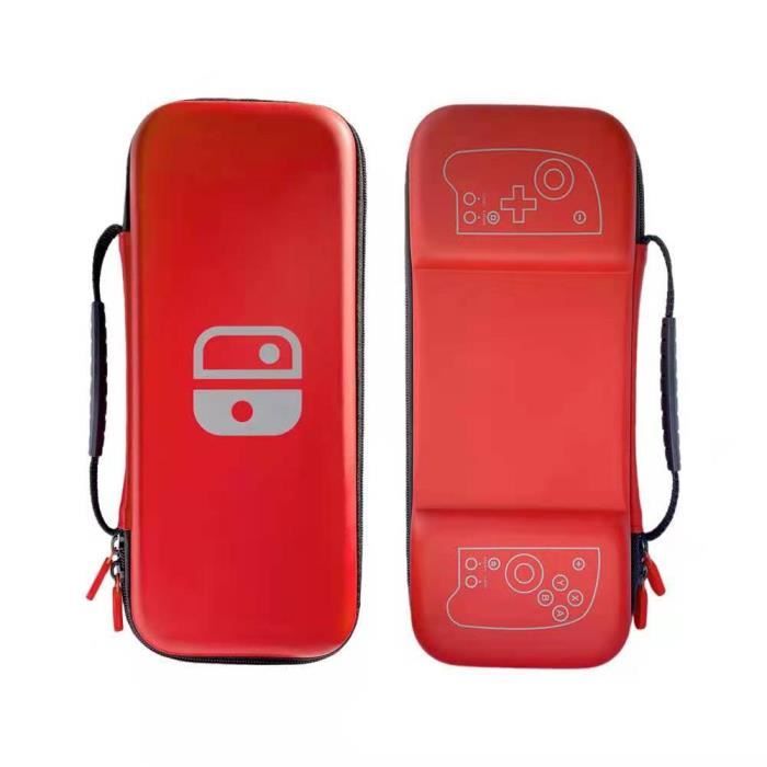 Rouge-Étui de transport pour manette Nintendo Switch, sac de rangement ...