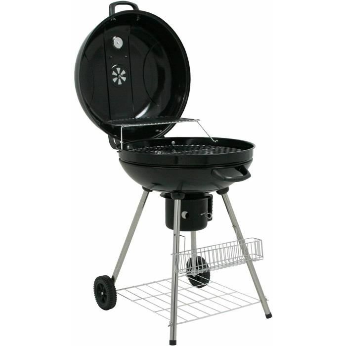 Barbecue rond à charbon - MARQUE - Modèle - Avec couvre-pieds - 58 cm ...