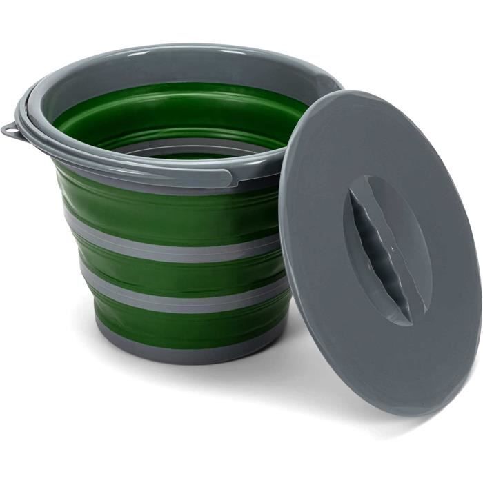 Seau Pliable 10 litres avec Couvercle | Sceau Retractable 10l en ...