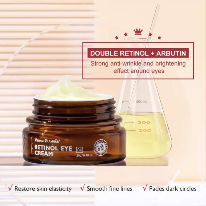 Crème rétinol pour les yeux, Anti-age, Anti-rides, réduit les ridules ...