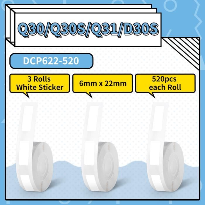 Gommette,bande autocollante transparente pour imprimante d'étiquettes ...