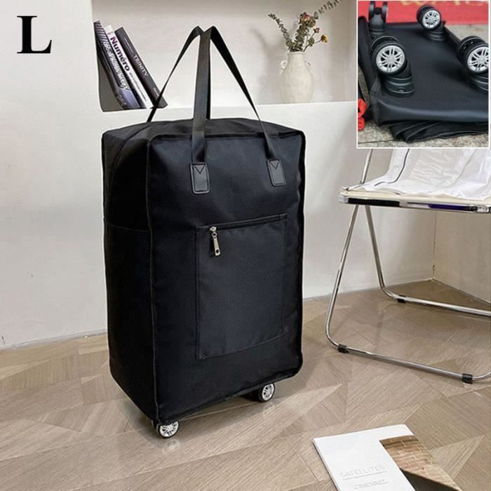 Noir L - Sac De Voyage À Quatre Roues De Grande Capacité, Valise De ...