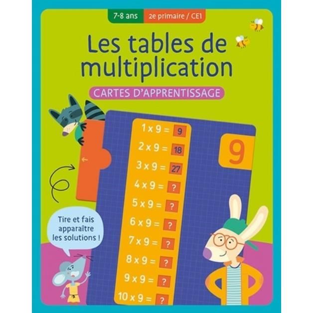 Les tables de multiplication. Cartes d'apprentissage - Cdiscount Jeux ...
