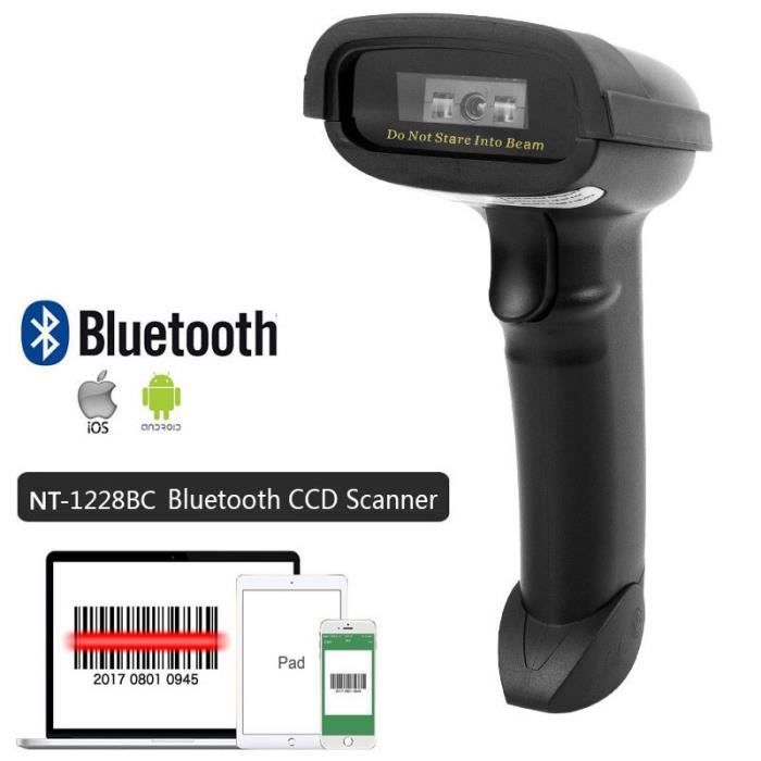 Scanner de codes barres portatif Bluetooth NT 1228BC 1D2D QR pour IPAD ...