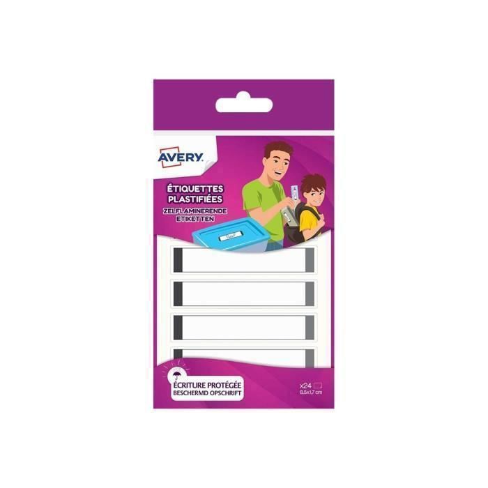 Avery A6 Étiquette 17 x 85 mm 4 feuilles gris, blanc (pack de 24 ...