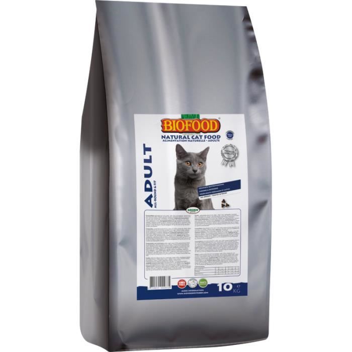 Croquettes chat 100% naturelles Biofood Adult - 10KG - Cdiscount