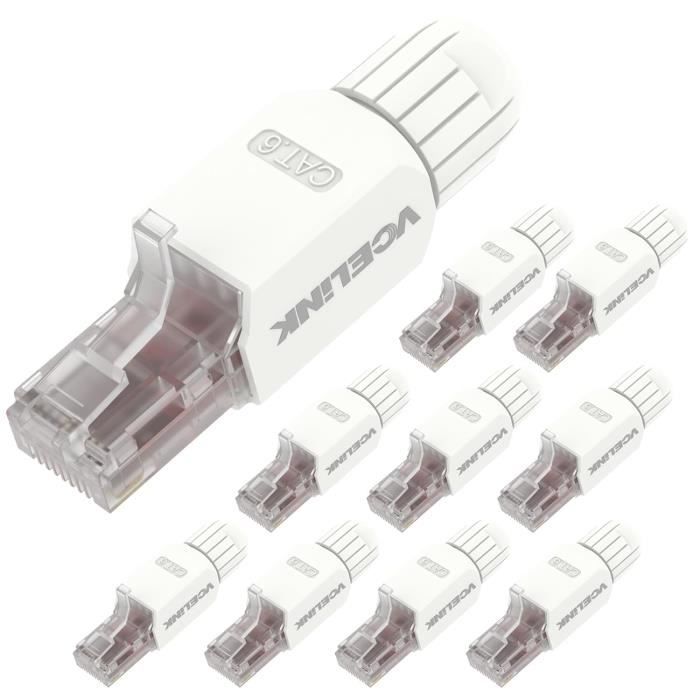 Connecteur Rj45 Sans Outil, Fiche De Terminaison De Terrain Rj45 Cat 6 ...