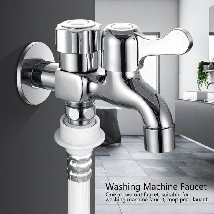 Robinet D'Eau Robinet Machine À Laver Robinet Bifurqué Robinet À 2 ...