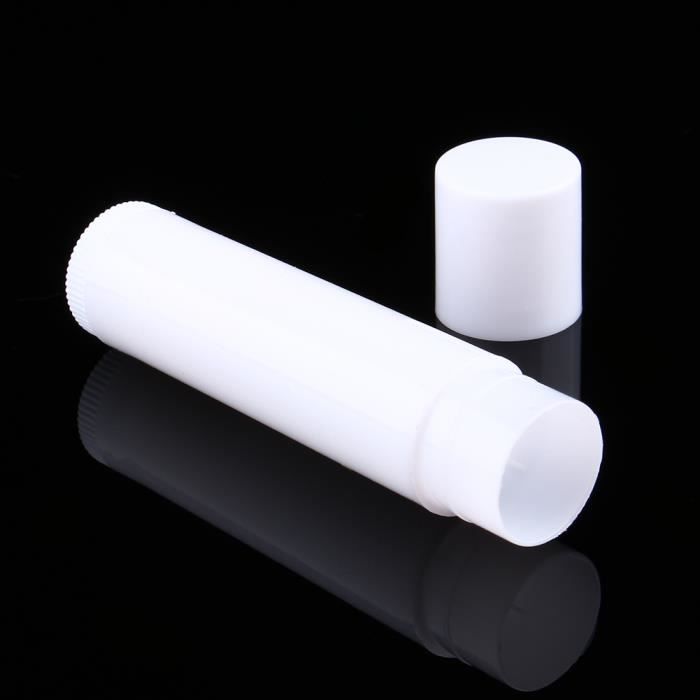 LIS 100 PCS 5 ml Transparent Noir Blanc Vide rouge à lèvres Baume à ...