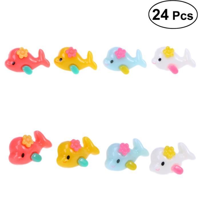 24 pcs baleines en dessin animé dessin mignon Pin Pin Push Set pour ...