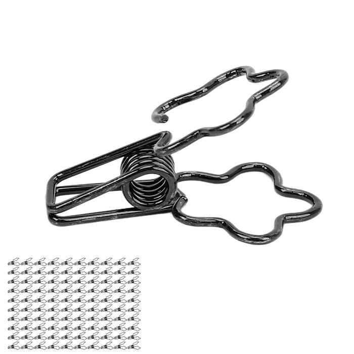 Qiilu Petits clips de reliure 100 pièces pinces à reliure forme de ...