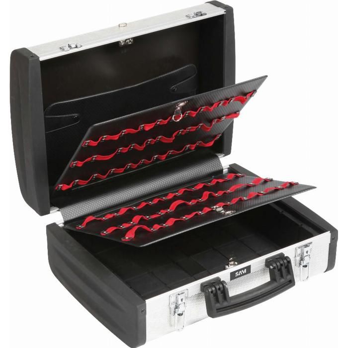 Valise aluminium lisse SAM OUTILLAGE double plateaux - TVU-4 ...