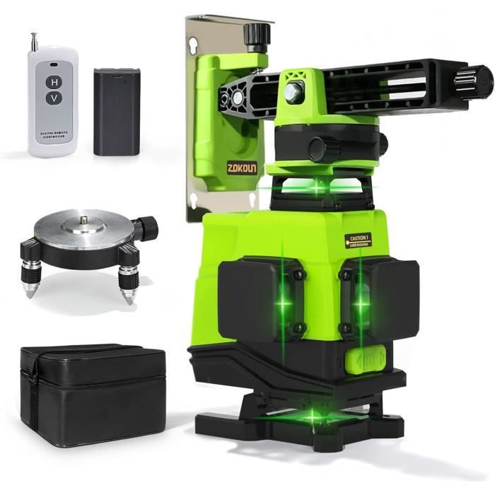 Module Laser Sol Et Mur Vert Puissant 16 Lignes, Niveau Laser Rotatif ...