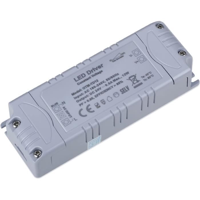 Alimentation Led 24V 12W, Transformateur 220V 24V Dimmable 0.5A, Ac À ...