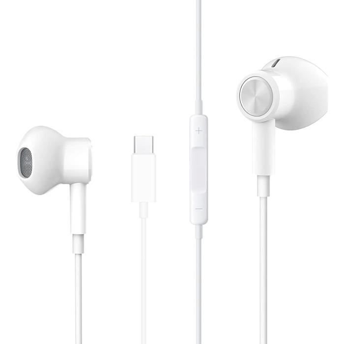 Ecouteur Usb C, Écouteurs Tpye C Avec Iphone 15, Ecouteurs Stéréo Hifi ...