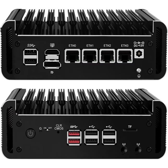 N100 Mini Pc Firewall Support Pfsense Opnsense, Fanless Micro Computer ...