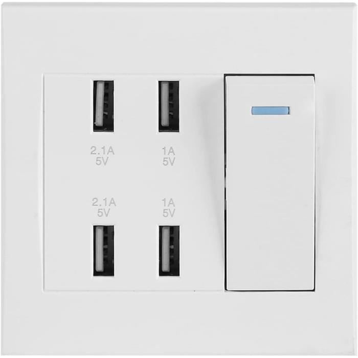 Bordtract Prise Murale Usb Avec Interrupteur, 4 Ports De Commande De ...