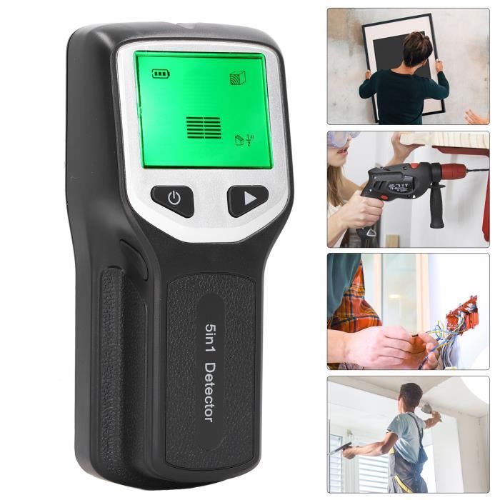 Scanner mural Stud Finder Détecteur de goujons muraux 5 en 1, détecteur ...