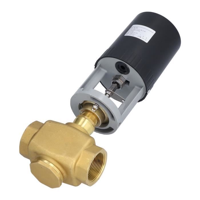 YUM Soupape de commande Vanne Motorisée lectrique Contrle de Régulation Laiton BSP 2 Voies AC ...