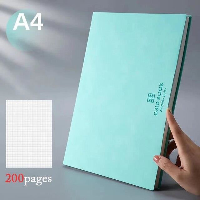 CAHIER,A4 Cyan--Carnet de notes à grille souple A5-B5-A4, carnet de ...