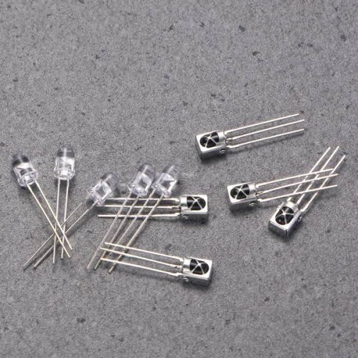 5 paires trois jambes Infrarouge Diode LED IR Emission Récepteur appui ...