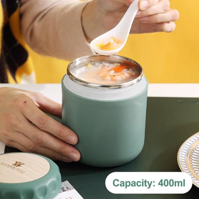 Boîtes Alimentaires Isothermes Repas Chaud Porte, 400Ml Thermos ...
