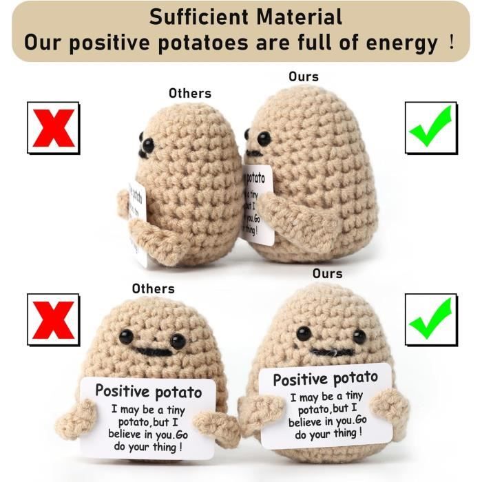 Pocket Hug Positive Potato,Poupée De Pomme De Terre Positive Tricotée ...