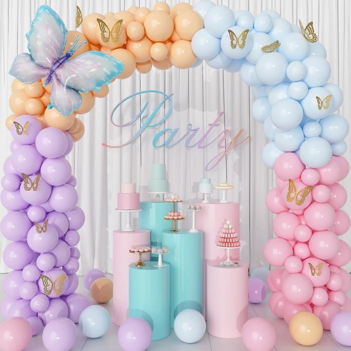 Ballon Guirlande Kit,130 Pièces Kit Arche Ballon Anniversaire Rose ...