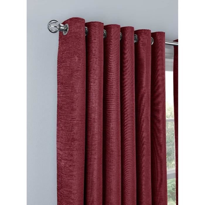 Rideaux Doublés À Œillets En Chenille Pour Chambre Et Salon 228 X 183 ...