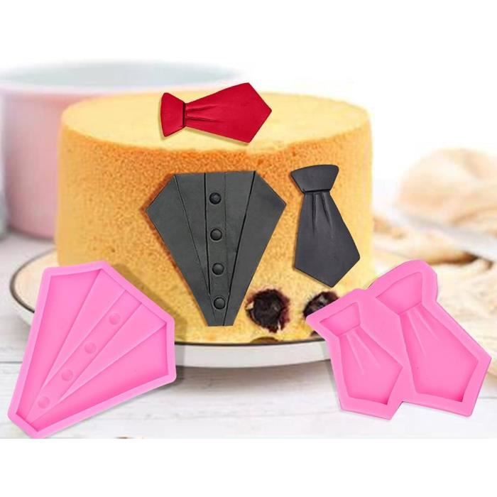 4 Pcs Moustache Cravate Moules En Silicone Moules En Fondant De Barbe ...