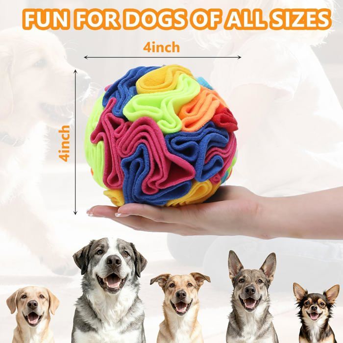 Snuffle Ball pour Petits Chiens Jouet Interactif avec Sac de Rangement ...