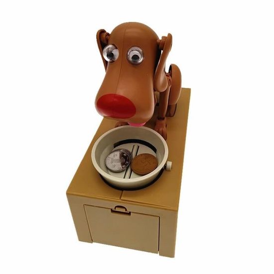 Piece - Monnaie Automated Dog Steal Coin Bank Money Saving Box ...