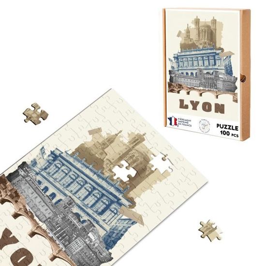 Puzzle Classique 100 pièces Lyon Collage France Ville Est Culture ...