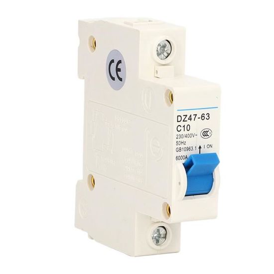 GOTOTOP Mini disjoncteur Disjoncteur miniature 1P Isolateur de courant résiduel Montage sur rail ...