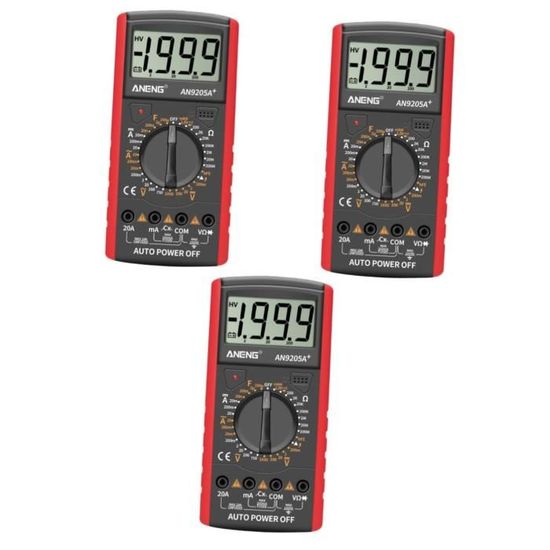 3 Pièces Multimètre Digital Multimètre Pour Mesure Le Testeur De ...