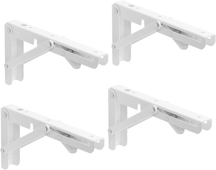 4 Pièces,Lourds Support Pliable Rétractable,Supports D' Étagères ...