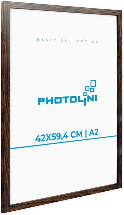 Cadre A2 42 x 59,4 bois MDF chêne foncé, cadres photo pour posters et ...