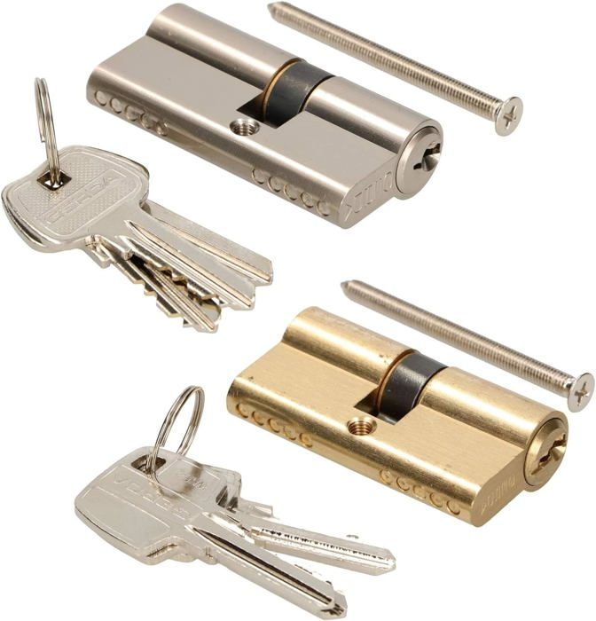 Cylindre de serrure 25/30 en laiton Cylindre de porte profilé Serrure ...