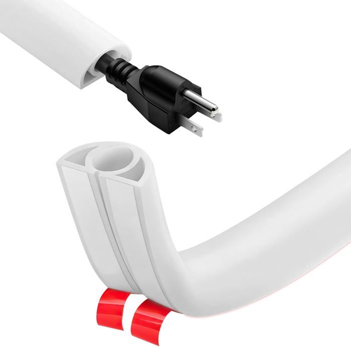 Cache Cable TV Mural Blanc, 20mmX10mm Goulotte Passe Cable Flexible, 3 ...