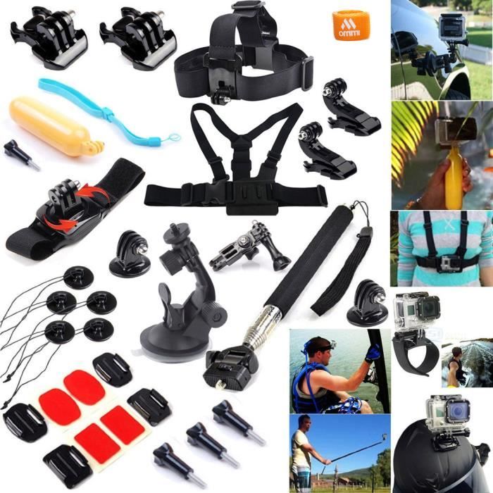 27 en 1 kit d’accessoires pour GoPro Hero 1233+4 - Cdiscount Appareil Photo