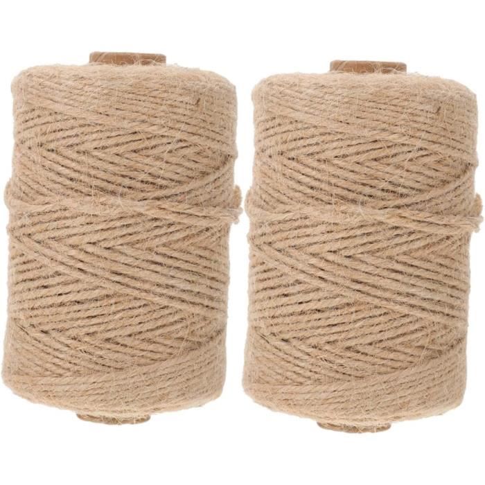 2 Rouleaux Corde De Jute Ficelle Robuste Bricolage Artisanat Décor ...